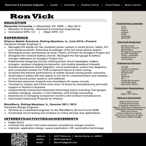 Resume 2016 | PDF
