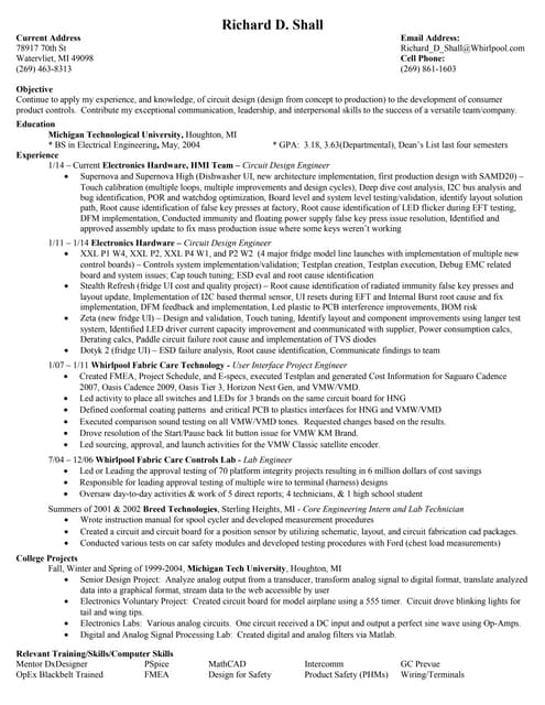 Senior Design Resume | PDF