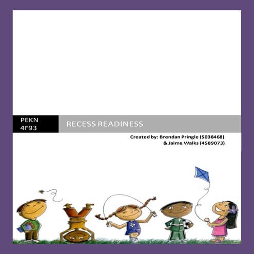 Recess in elementary school | PPT