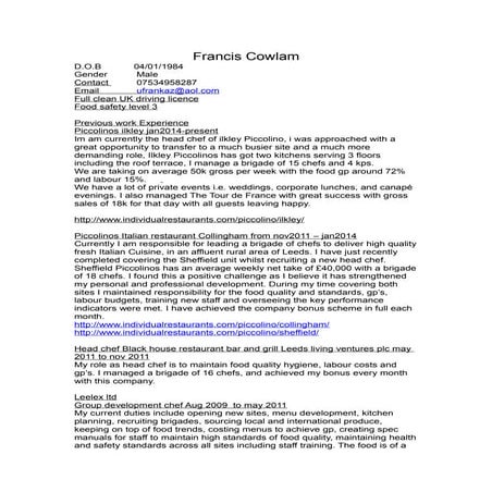 FRANCIS_COWLAM_Cv 2015 current | DOC