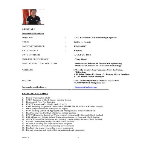 Industrial training presentation | PPTX