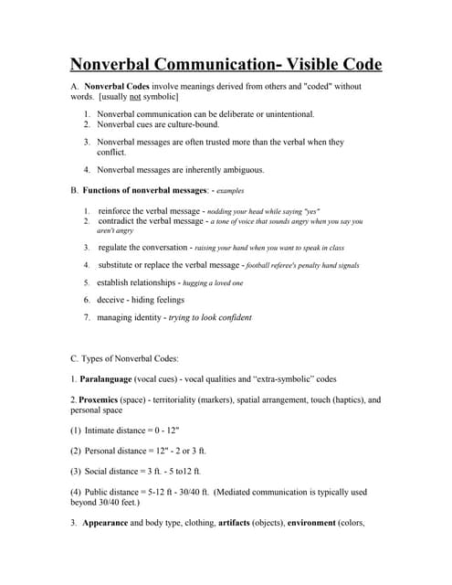 Nonverbal communication powerpoint | PPTX