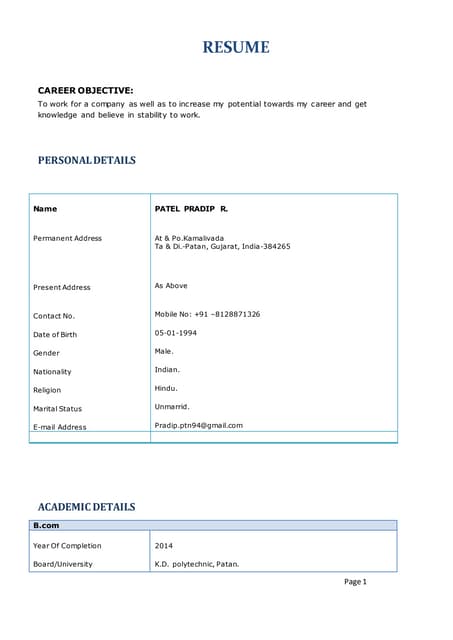 Hitesh cv | DOCX