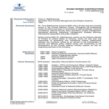 CV-RMC_Timo_Ståhlhammar | PDF