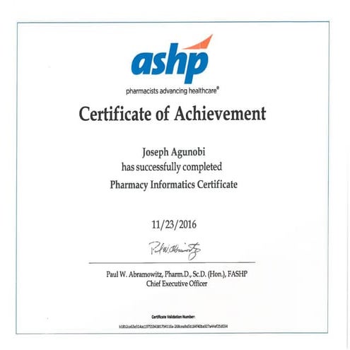 ASHP Pharmacy Informatics Certification | PPT