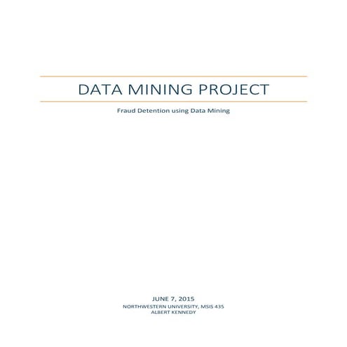 Fraud Detection Using Data Mining Project Pdf Databases Computer