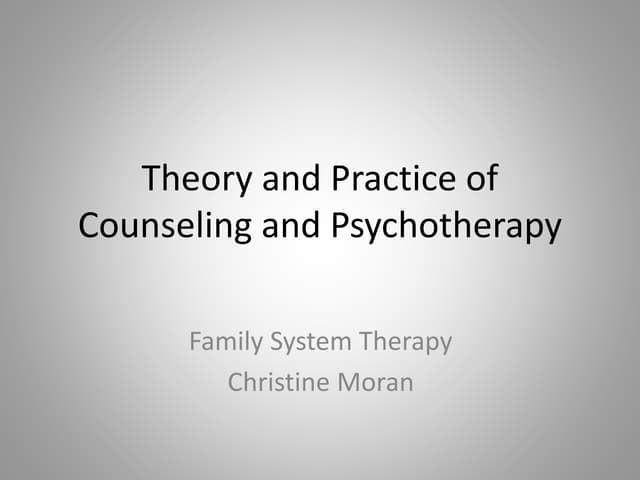 Family therapy ppt | PPTX