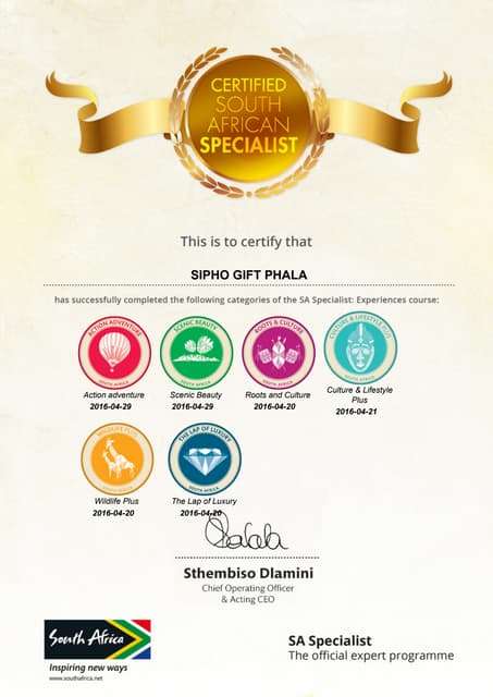 Sipho Gift Phala presentations