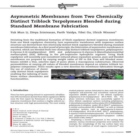 Significance of Amphiphilic Block Copolymer Micelles and its ...