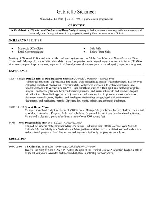 internship resume | PDF