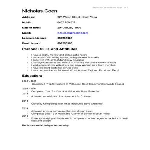 Real resume (updated) | DOCX