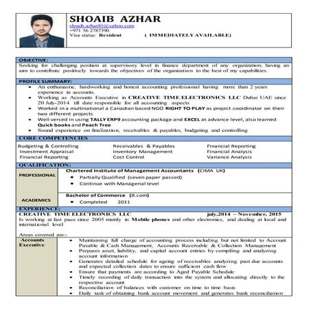 SHOAIB cv (1) | PDF