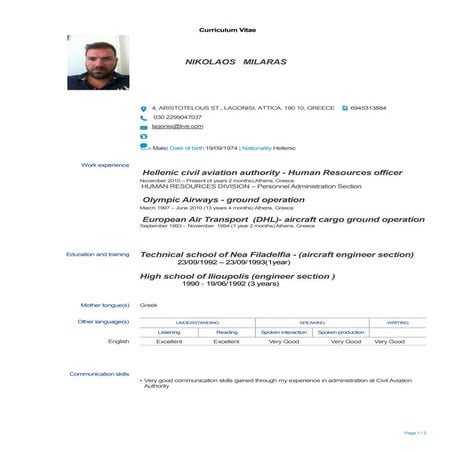 CVTemplate-1 | PDF
