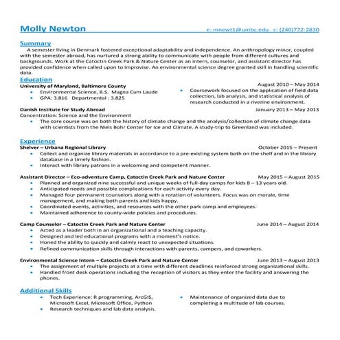 Newton - Base Resume | PDF