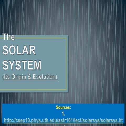 Earth & Life Science Solar System (lesson 2) | PPTX