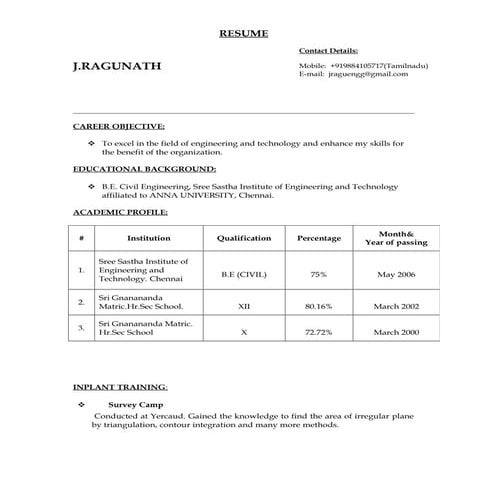 MANOJ RESUME | PDF