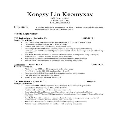 Lin Resume 2015 | RTF