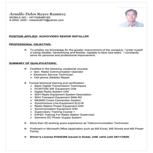 ADRR- HOME AUTOMATION SENIOR INSTALLER | DOC