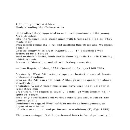 1 Fiddling in West Africa Understanding the Culture Area.docx