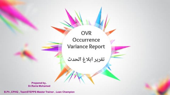 Occurrence variance report | PPT