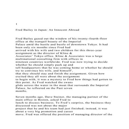 1 Fred Bailey in Japan An Innocent Abroad Fred Bai.docx