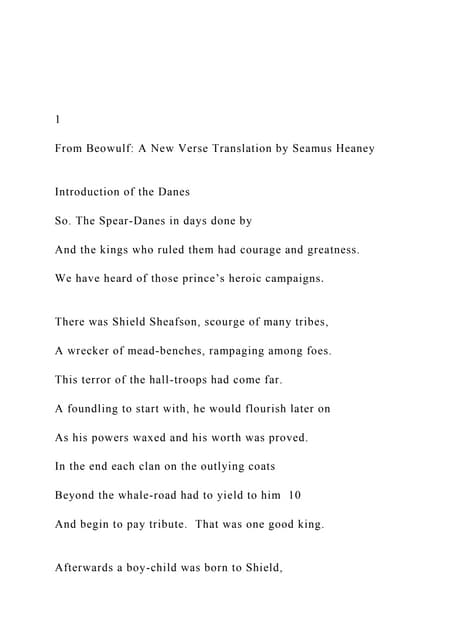 Beowulf: The Battle with Grendel | PPTX