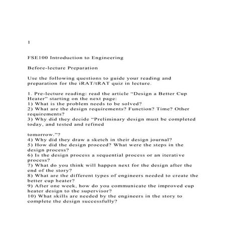1 FSE100 Introduction to Engineering Before-lecture.docx