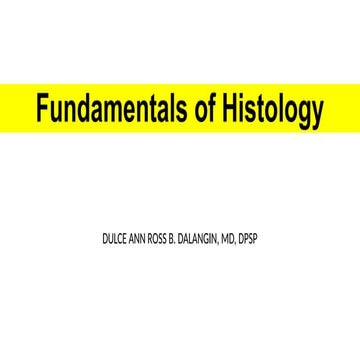 Fundamentals of Histology: Epithelium, Connective Tissue | PPTX