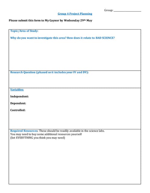 IGCSE planning an investigation student booklet | DOC
