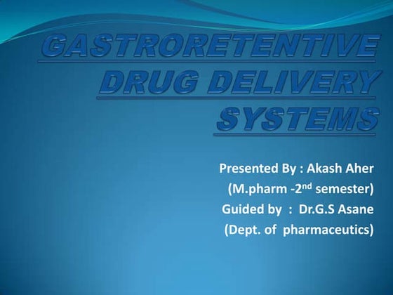 Floating drug delivery systems | PDF | Digestive Disorders | Diseases ...