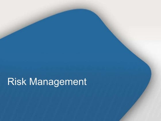 Risk Management Overview Powerpoint Presentation Slides | PPT
