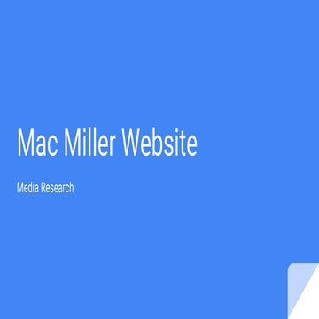 Mac Miller Website | PPT