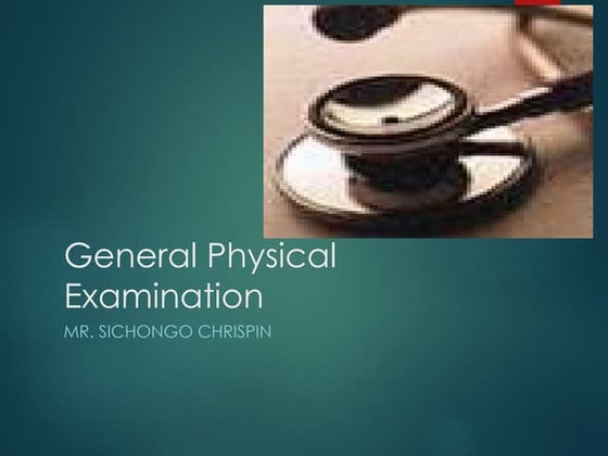 General Physical Examination for pptx pptx | PPT