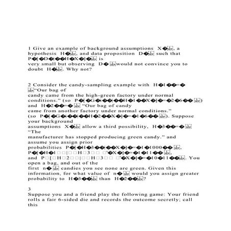1 Give an example of background assumptions X , a hypoth.docx