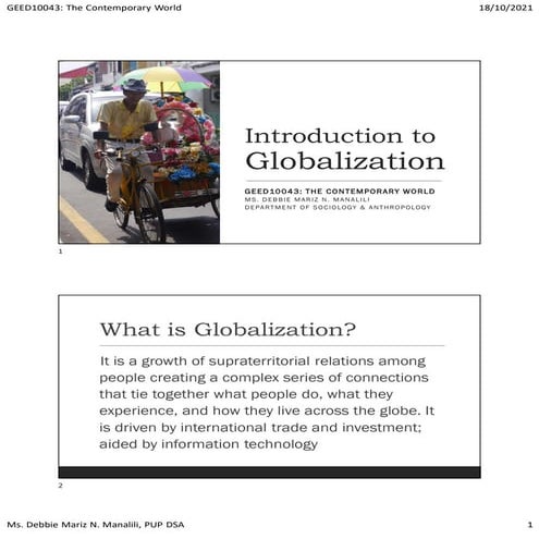 1 Globalization.pdf | Business | Business and Finance