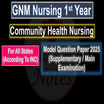 Gnm 1st Year Community Health Nursing Question Paper 2025-26.pptx