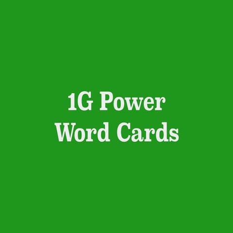 Green Level 1 Words | PDF