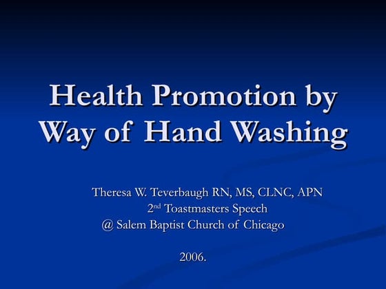 Hand washing presentation | PPT