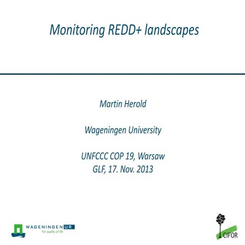 REDD+ (Reducing Emissions from Deforestation and Forest Degradation) | PPTX