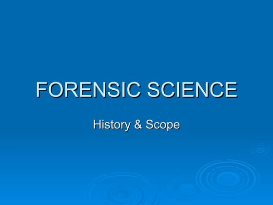 Chapter 1 forensic chemistry | PPT