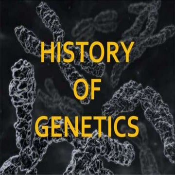History of genetics | PPTX