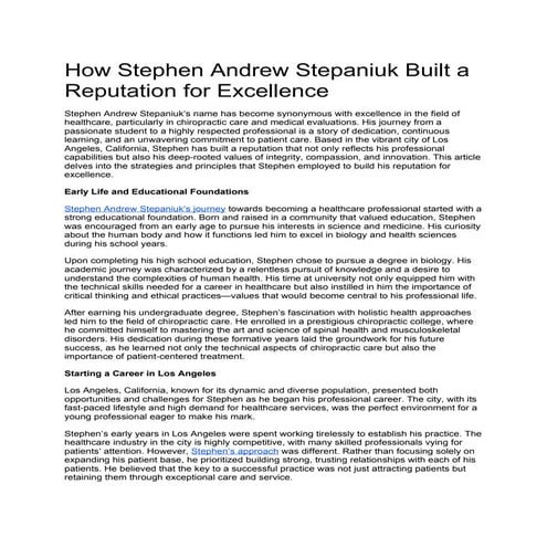 How Stephen Andrew Stepaniuk Built a Reputation for Excellence (1).docx