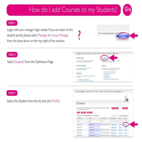 How to add courses to my students. | PPT