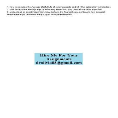 1 How To Calculate The Average Useful Life Of Existing As Pdf