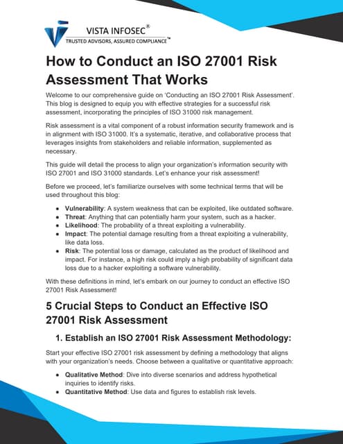ISO 31000:2018 Risk Management System, Framework and Implementation | PDF