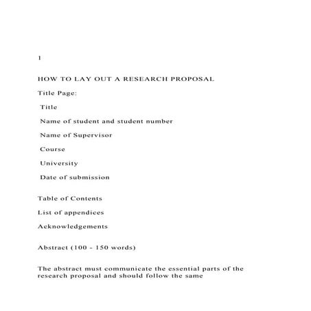 1 HOW TO LAY OUT A RESEARCH PROPOSAL Title Page .docx