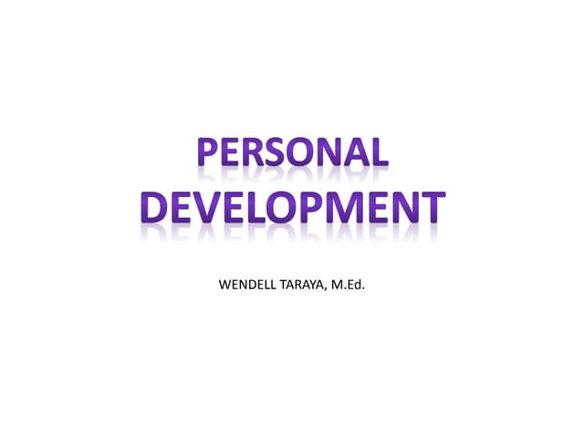 Cg personal development | PDF