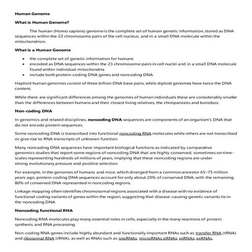 1 human genome | DOCX