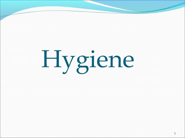 Personal hygiene ppt | PPTX