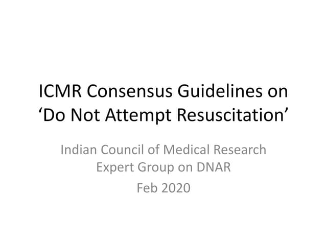 (DNR) - do Not resuscitate - introduction. | PPTX